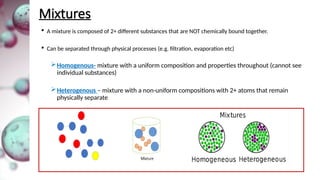 Atoms, Elements, Compound, Molecule & mixtures | PPTX