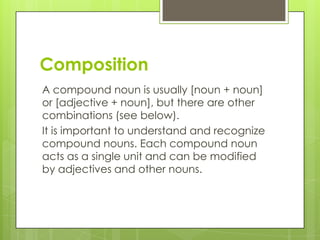 Compound nouns | PPTX