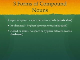 Compound nouns | PPTX
