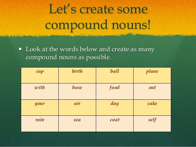Compound Nouns compound-nouns