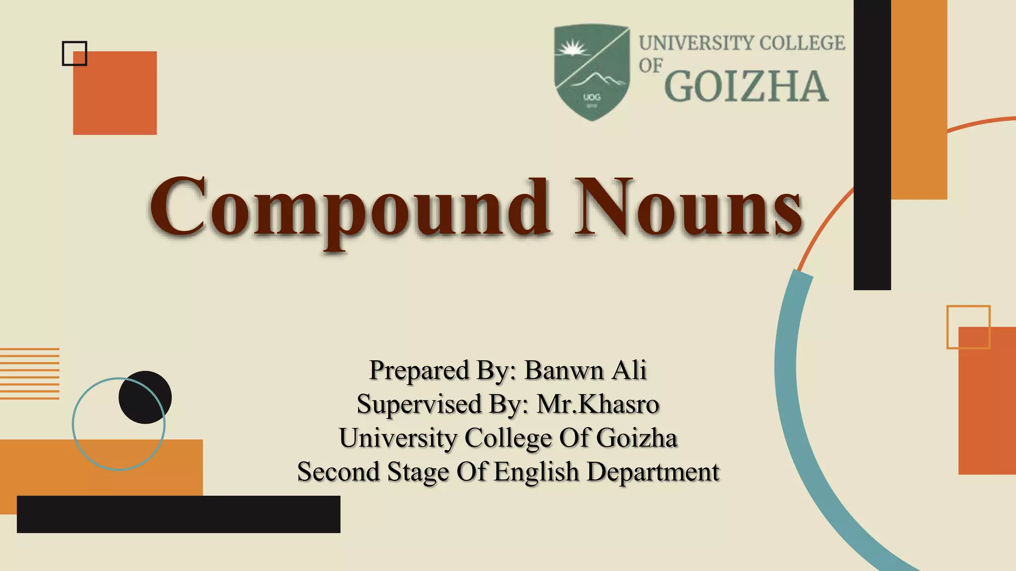 Compound nouns | PPTX