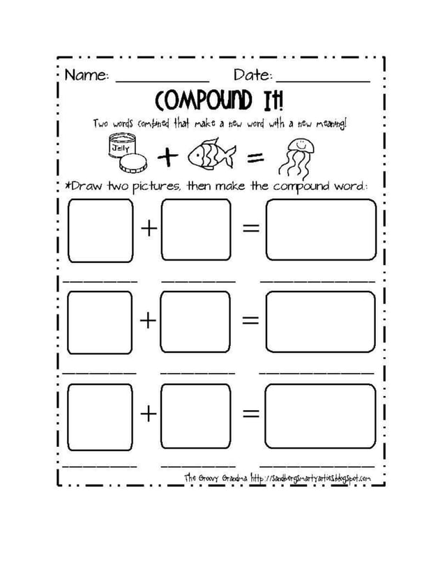 Compound nouns notes worksheet | DOCX
