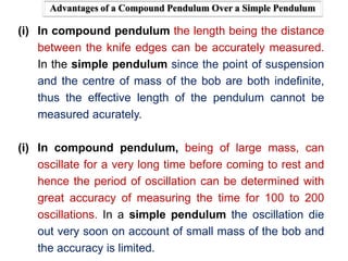 Mechanics:- Simple and Compound Pendulum | PPTX