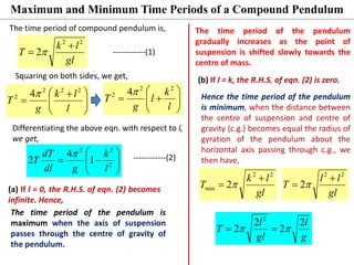 Mechanics:- Simple and Compound Pendulum | PPTX