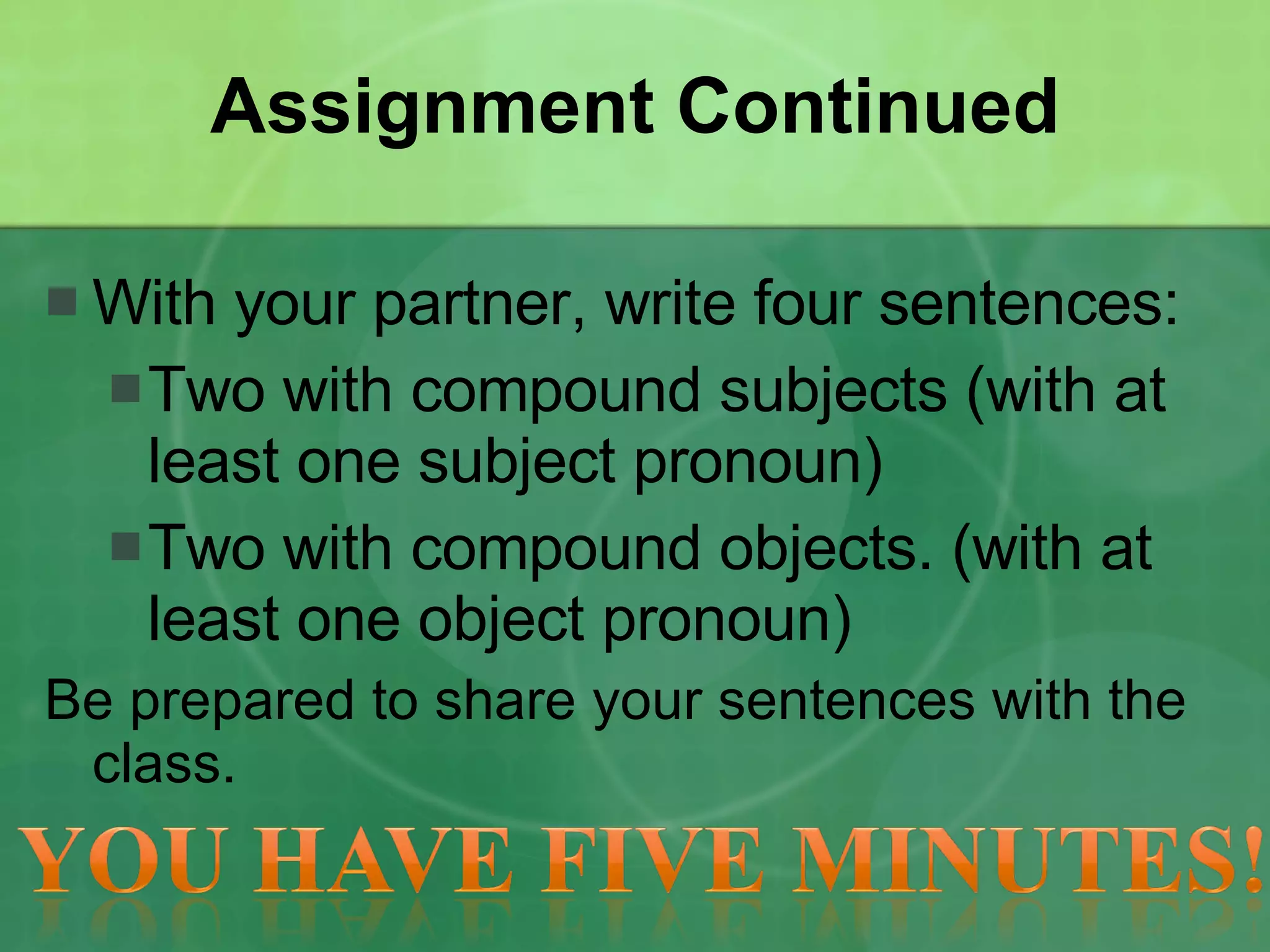 Compound Pronouns | PPT