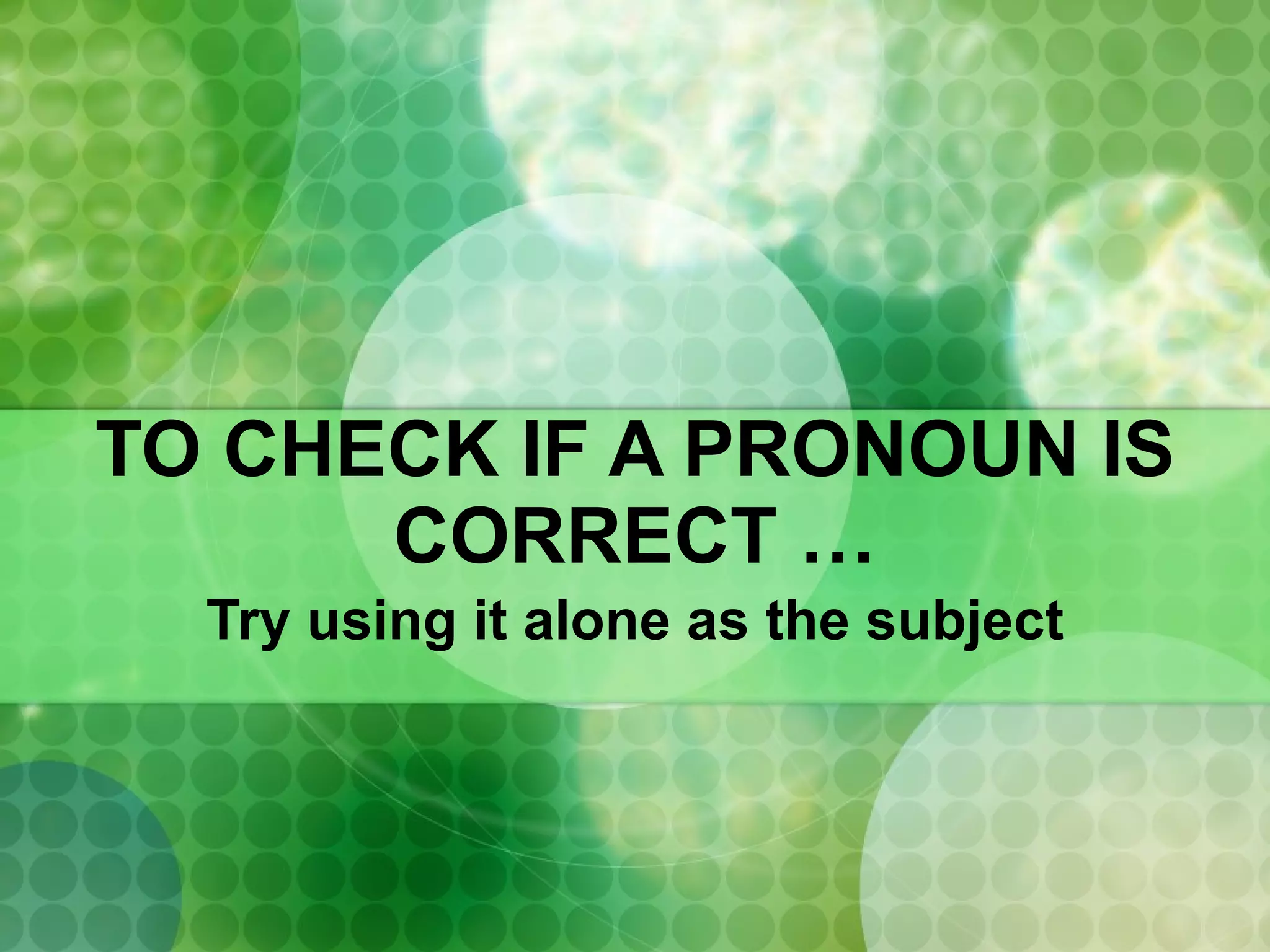 Compound Pronouns | PPT