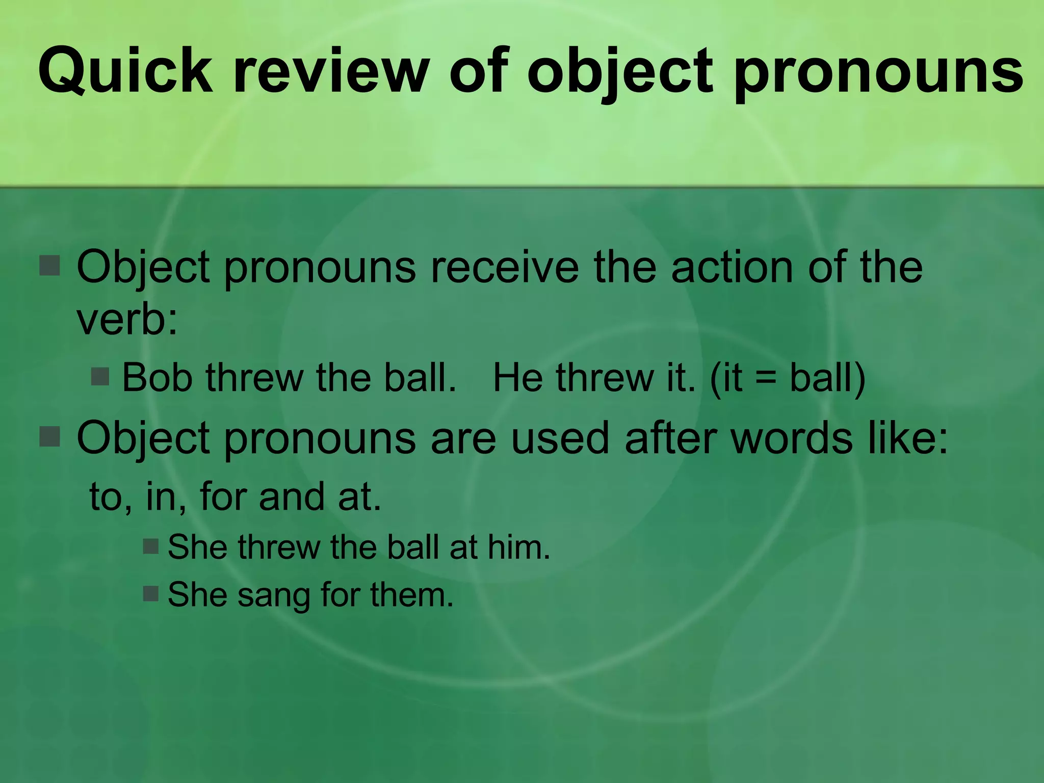 Compound Pronouns | PPT