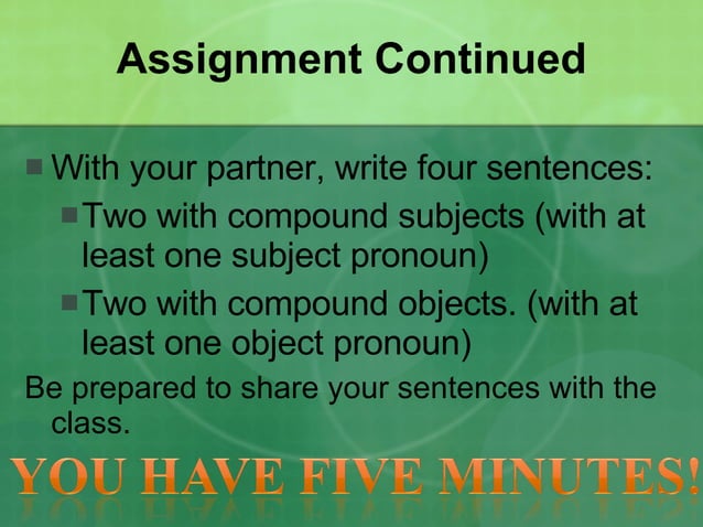 Compound Pronouns | PPT