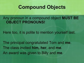 Compound Pronouns | PPT