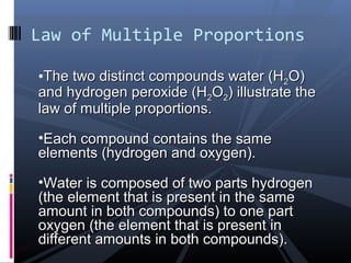 Compounds and laws of proportions | PPT
