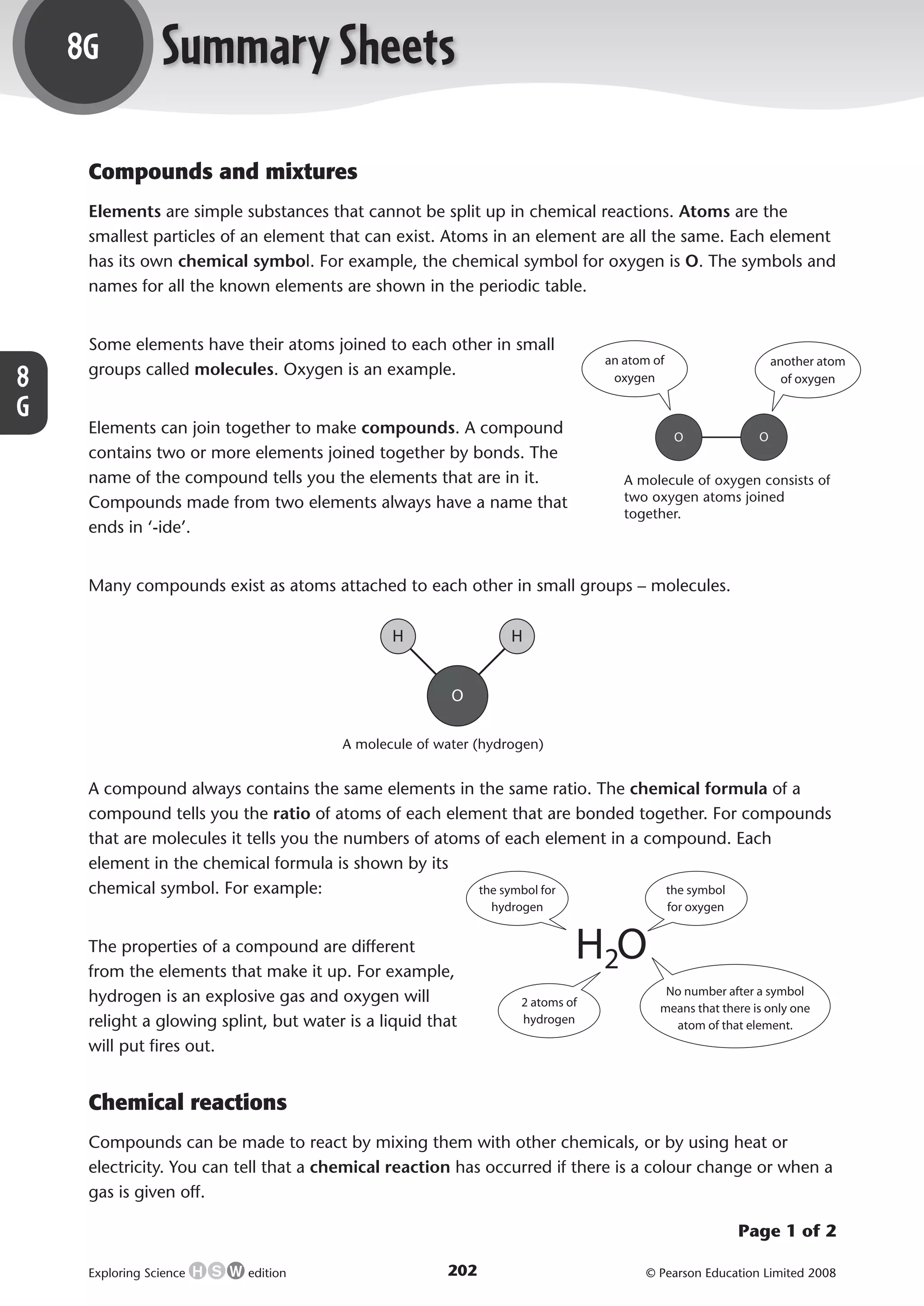 Compounds and mixtures | PDF | Chemistry | Science