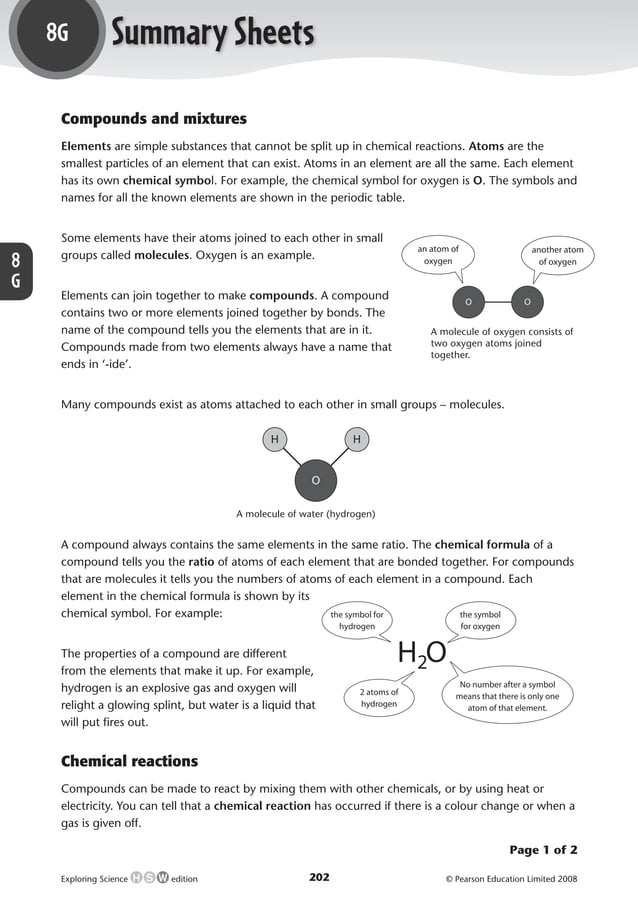 Compounds and mixtures | PDF | Chemistry | Science