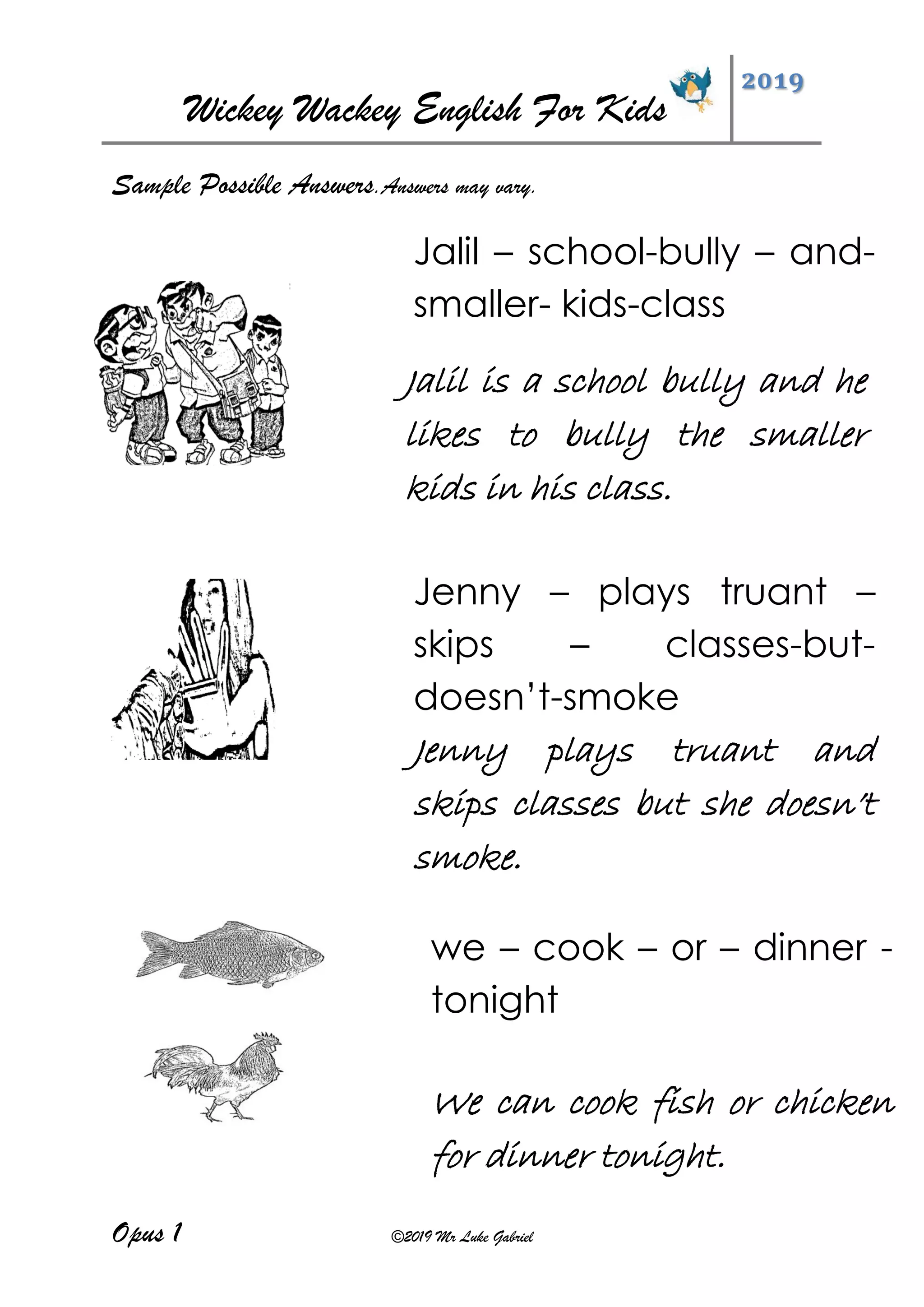 UPSR GRAMMAR WORKSHEET | PDF