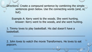 COMPOUND SENTENCE-sixth-grade English .pptx