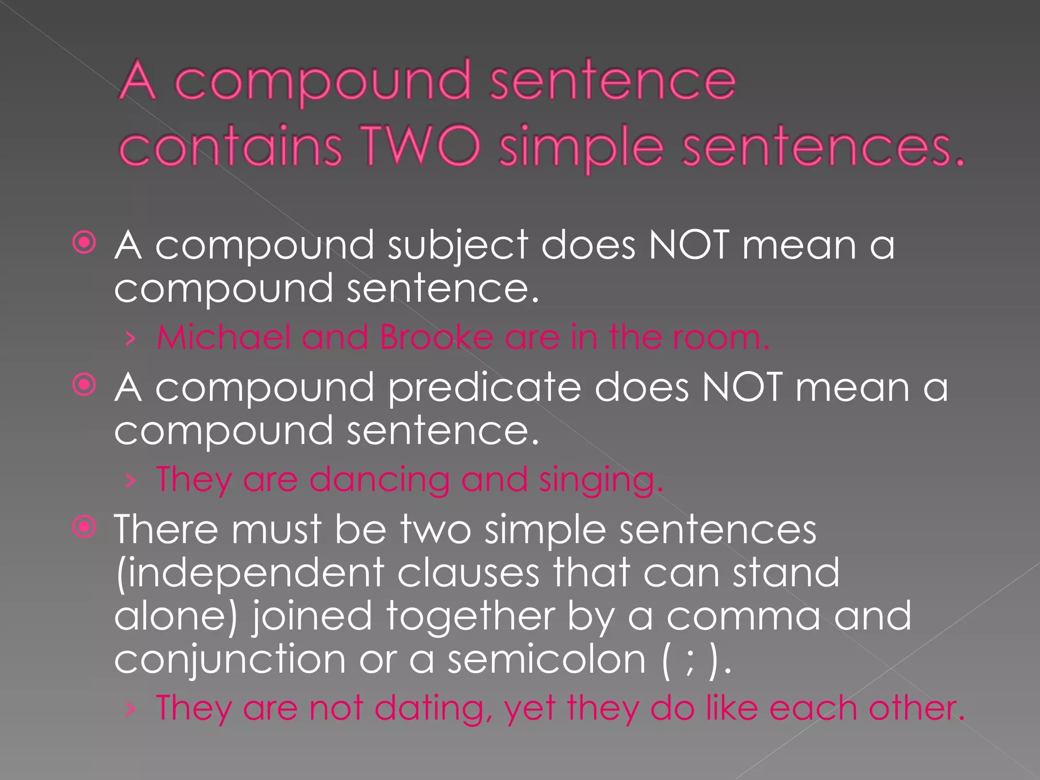 Compound Sentences | PPT