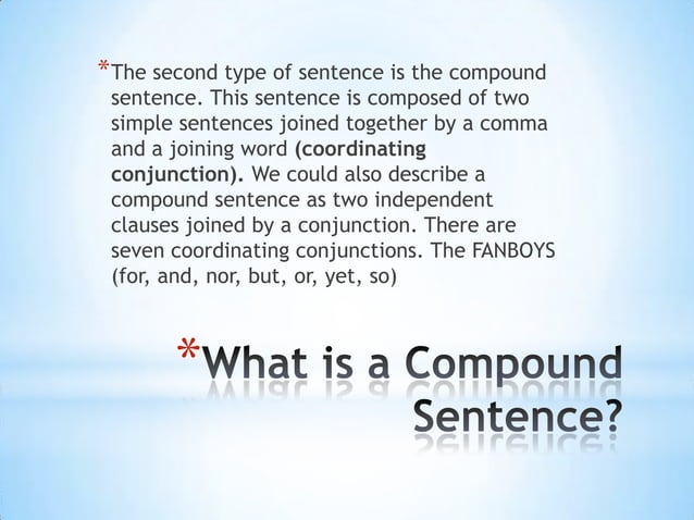 Compound Sentences