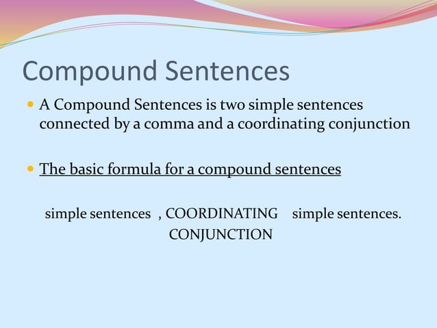 Compound sentences | PPT