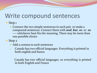 Compound sentences | PPT