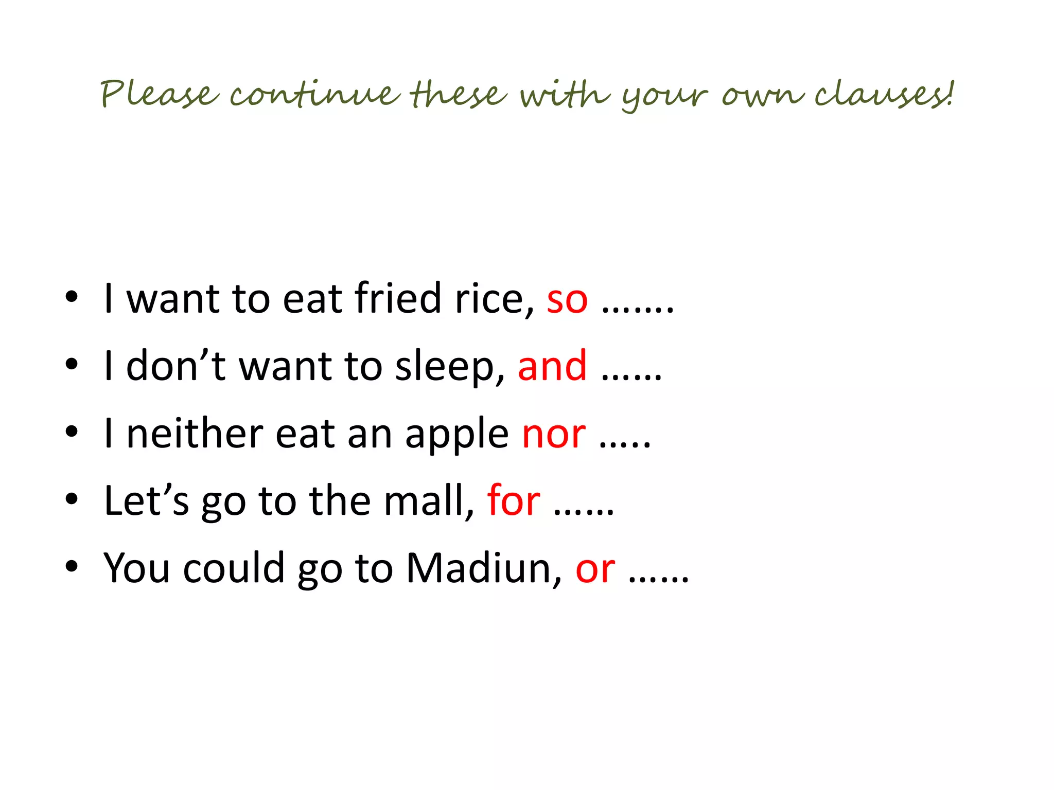 Compound sentences | PPTX