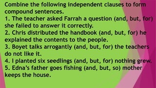 compound sentences powerpoint presentation | PPTX