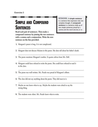 Presentation of Compound Sentences | DOCX