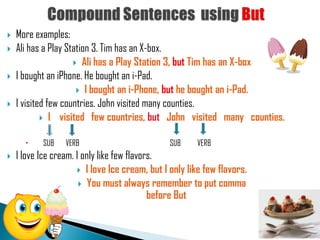 Compound sentences with but | PPTX