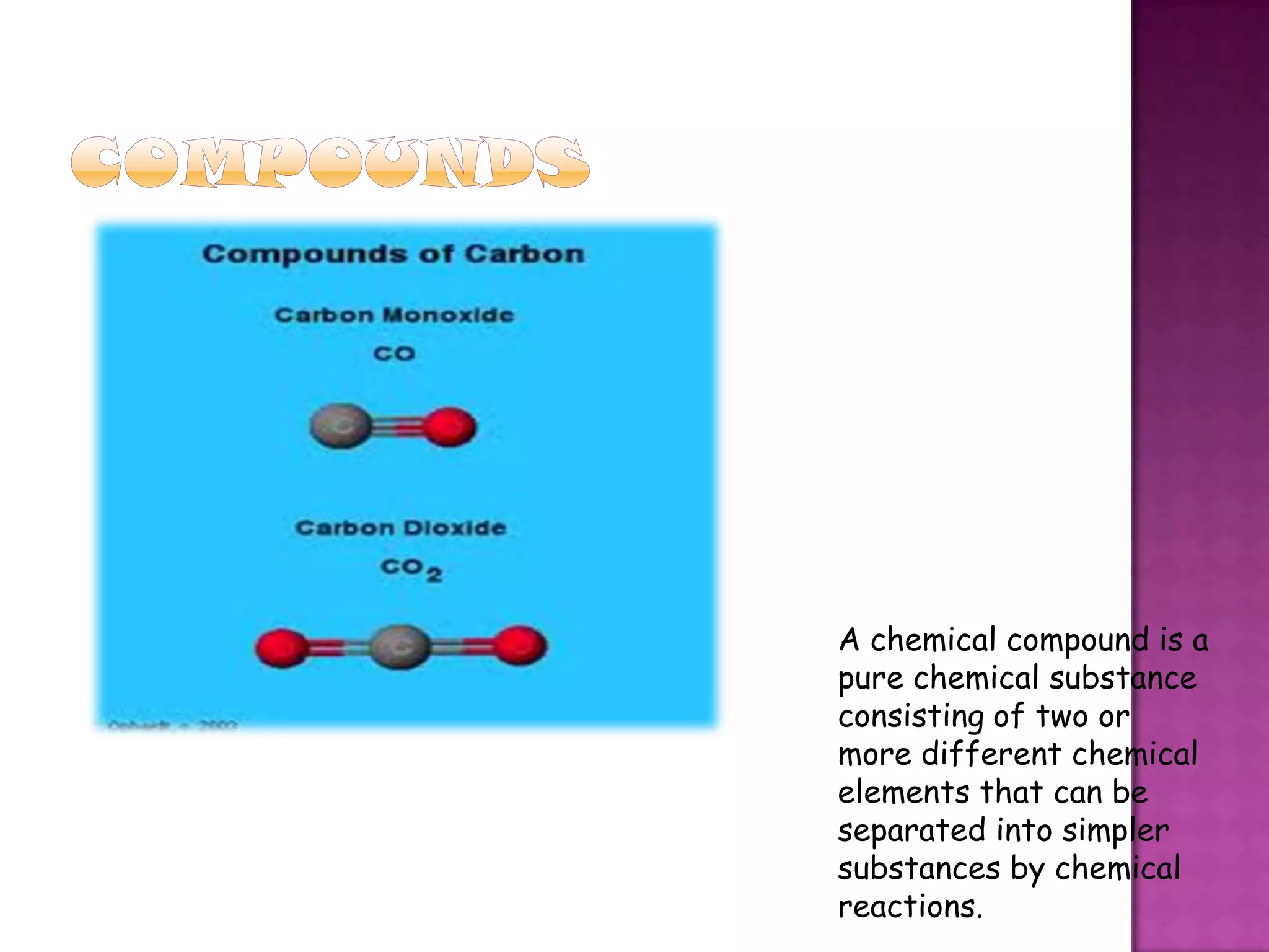 Compounds & Mixtures | PPT Compounds & Mixtures | PPT