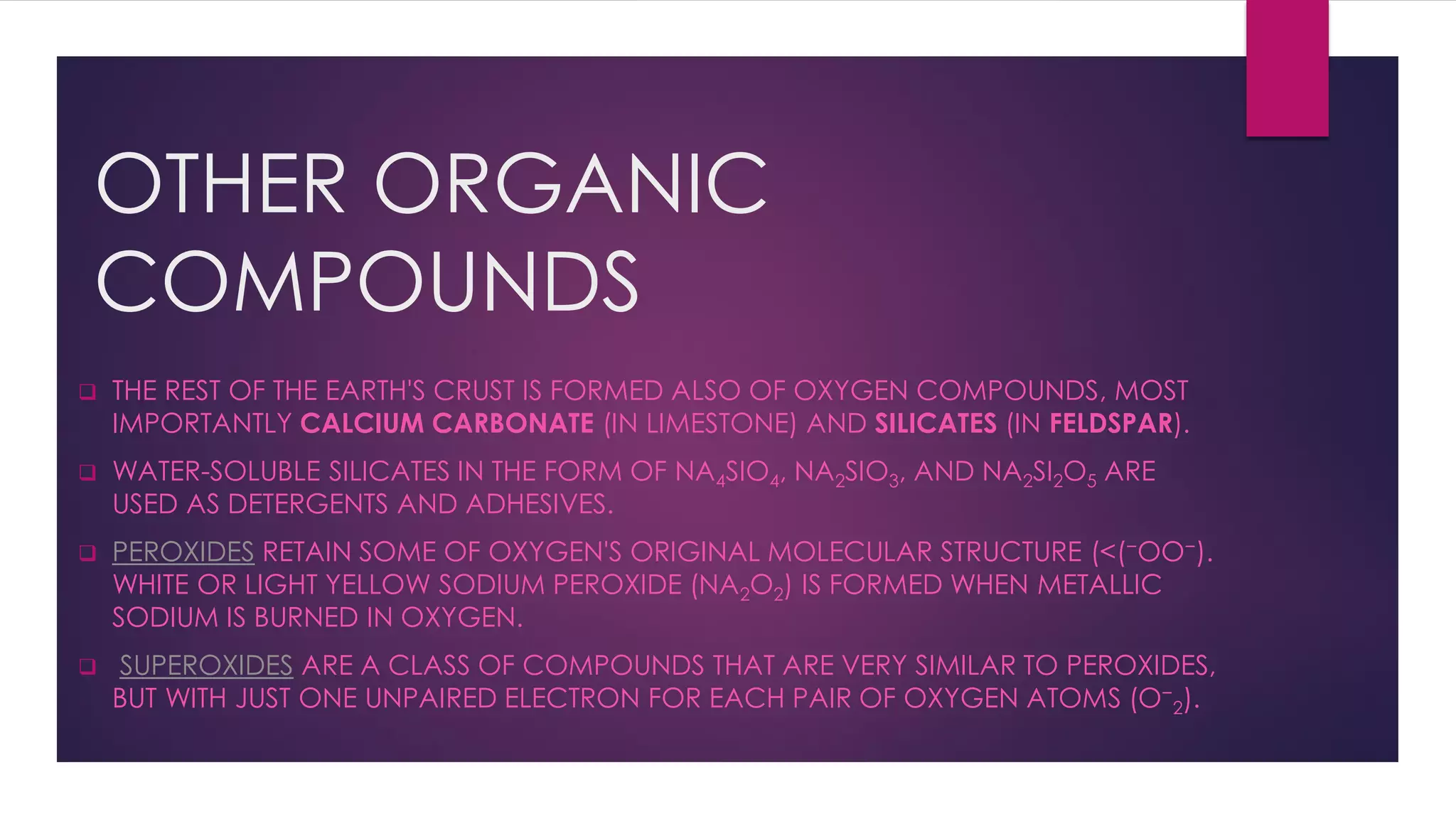 Compounds of oxygen | PDF