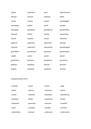 Compound word list | PDF