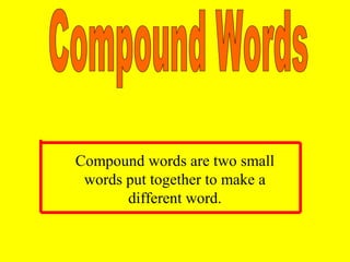 Compound words | PPT