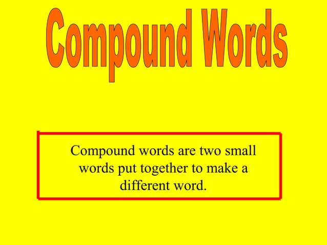 Compound words | PPT