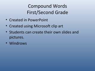 Compound words | PPT