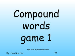 Compound words | PPT