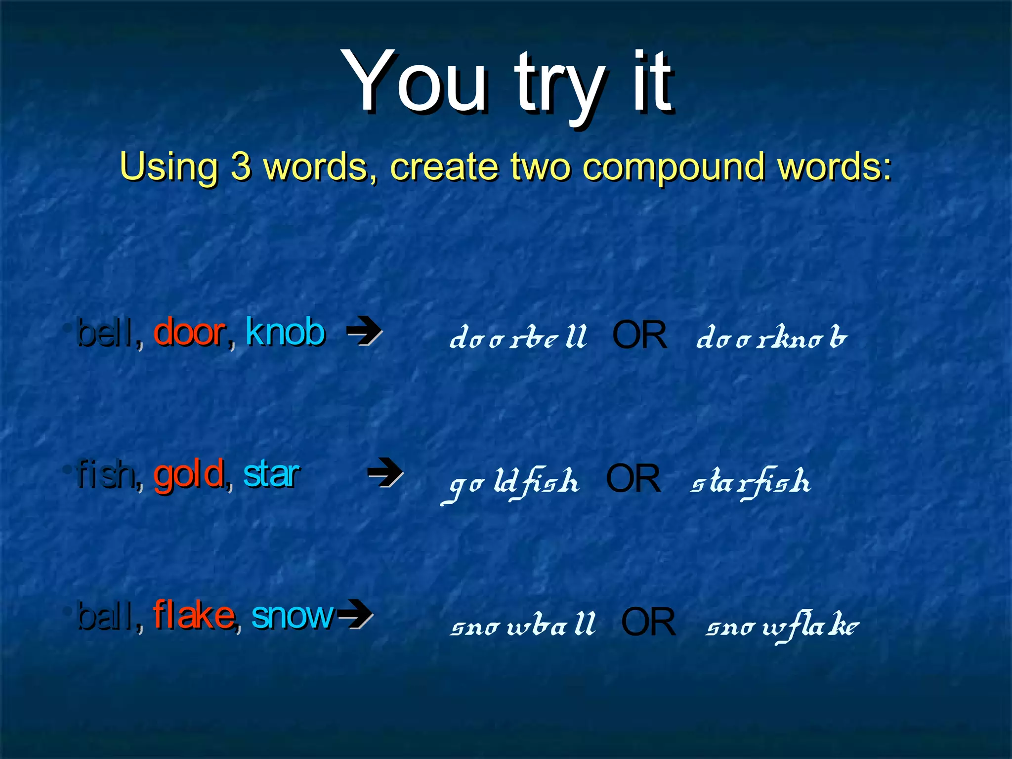 Compound words | PPT