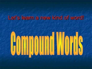 Compound words | PPT