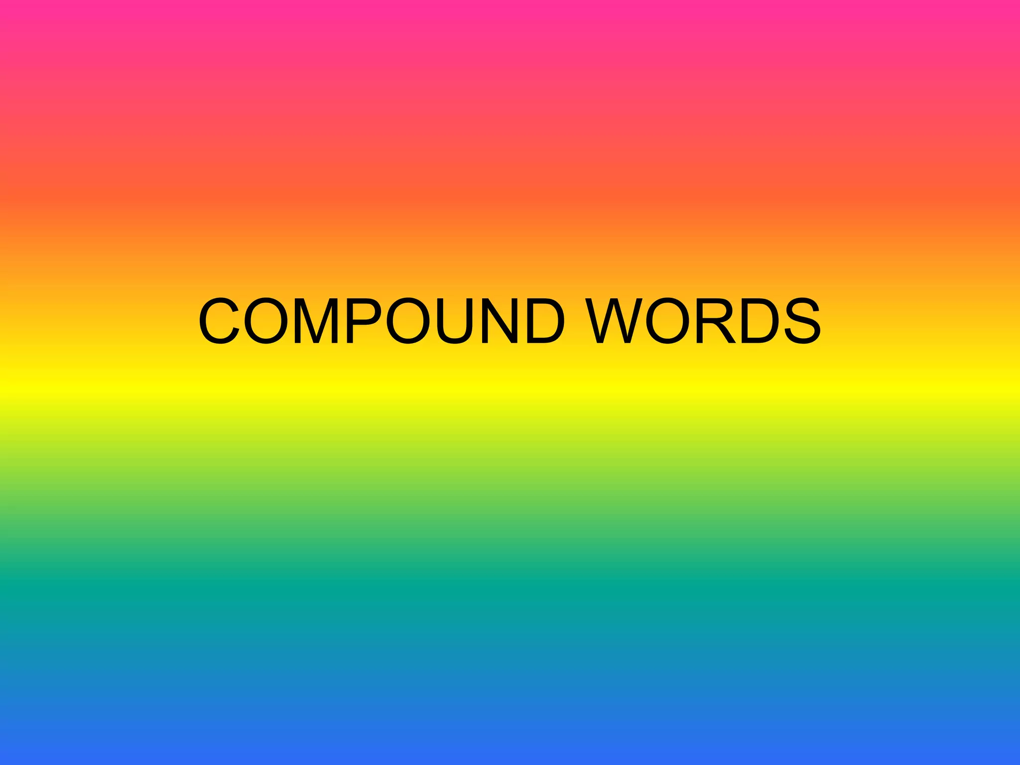 Compound words | PPTX