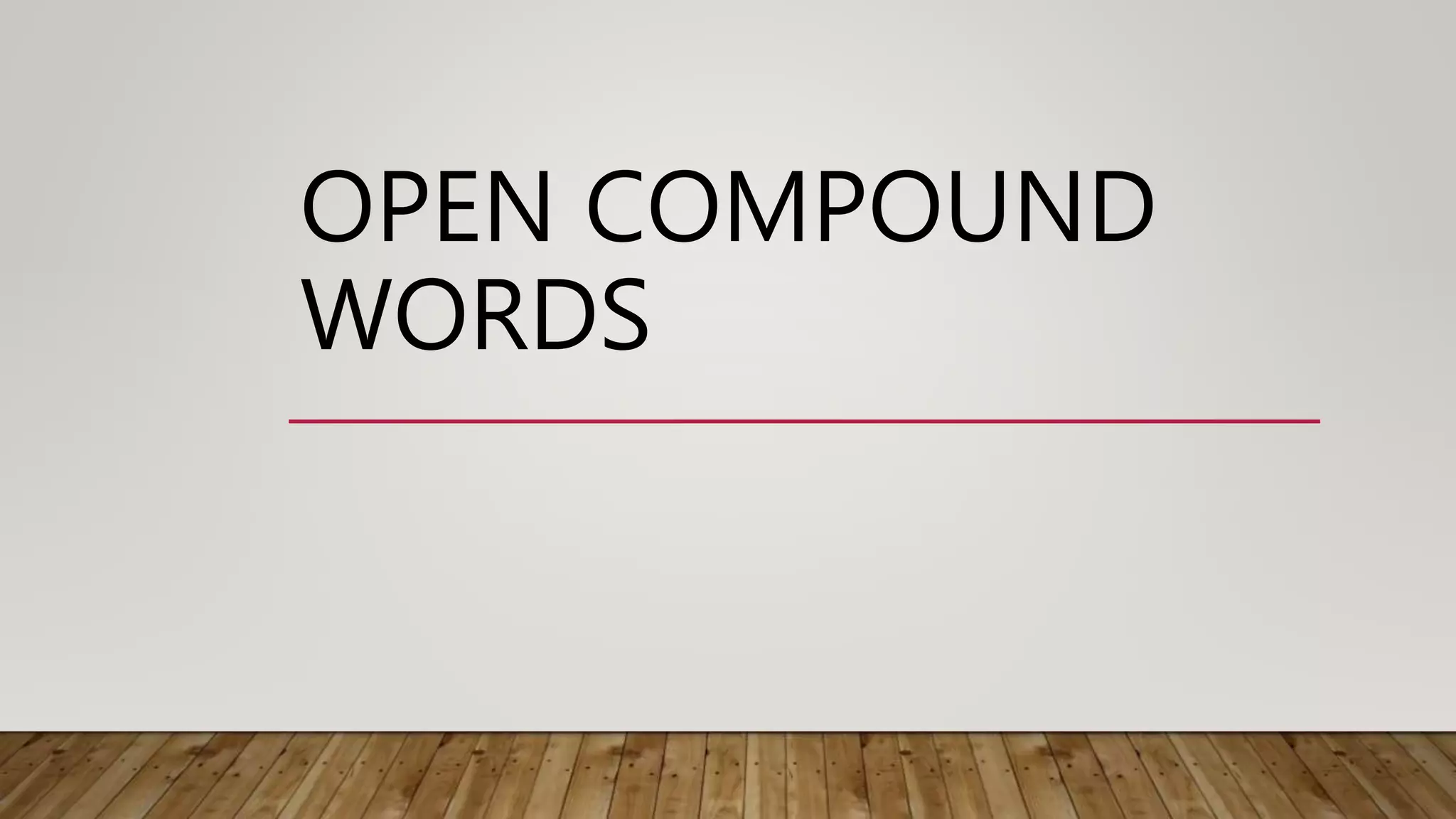 Compound words | PPT