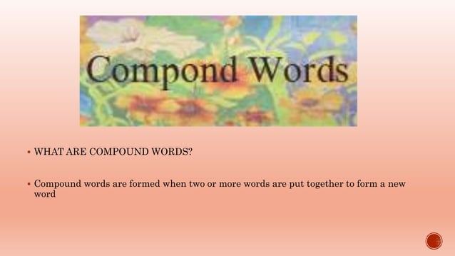 Compound words | PPT