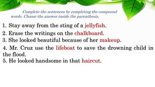 Compound Words For Grade 5 English 5 First Quarter.pptx