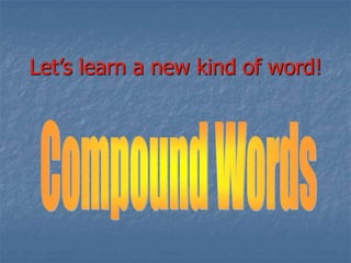 Compound words English , Second Grade English | PPT