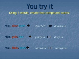 Compound words English , Second Grade English | PPT