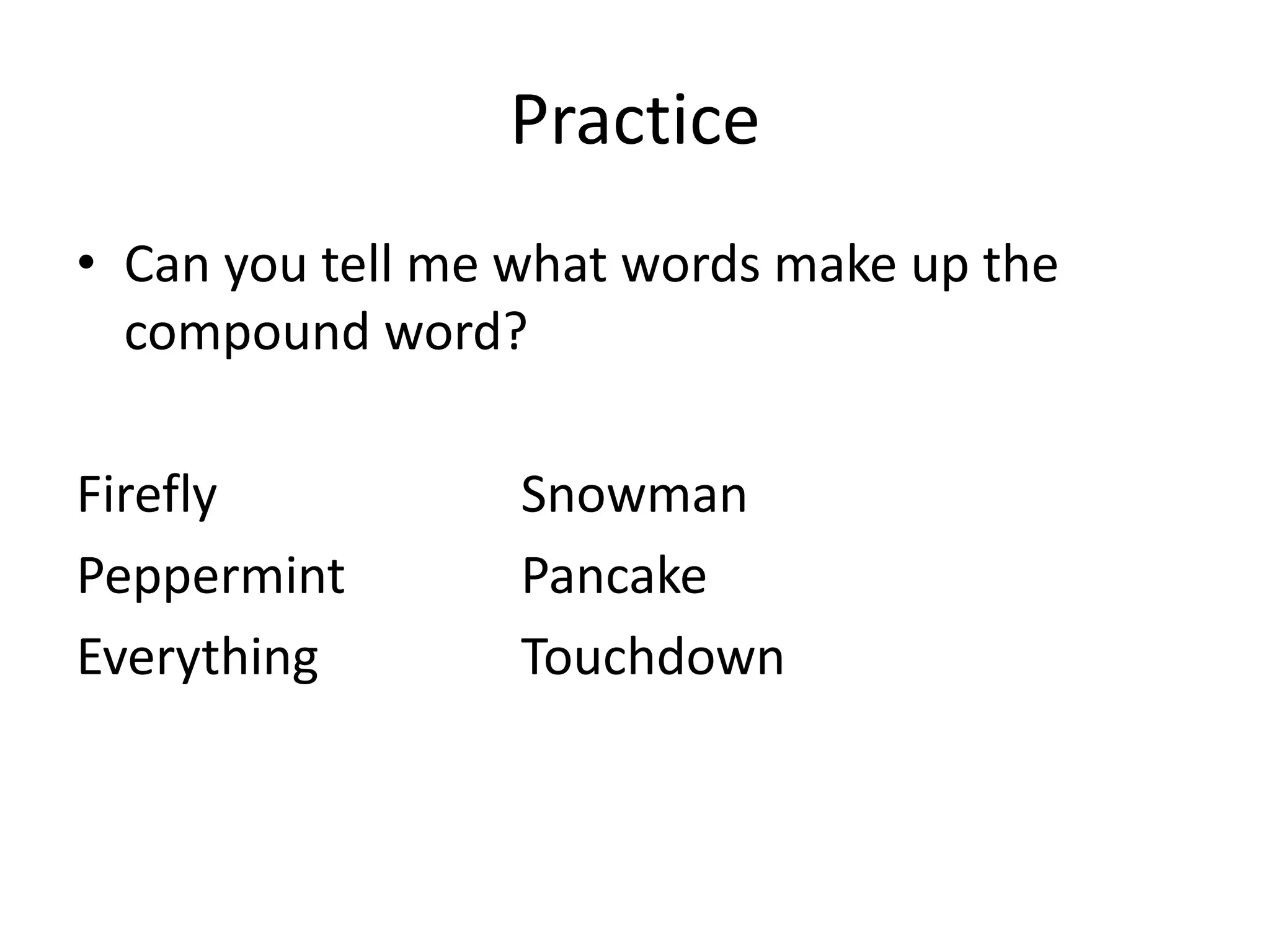 Compound words | PPTX