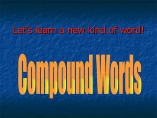 Compound words activities | PPT