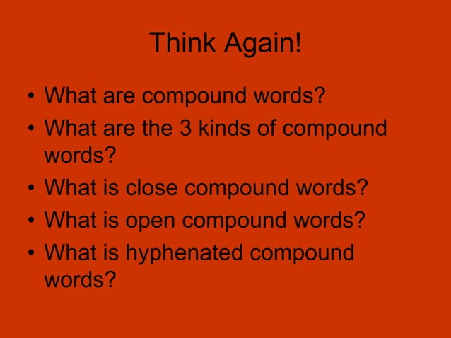 CompoundWordsPowerPointwithnarration-1.ppt | Chemistry | Science