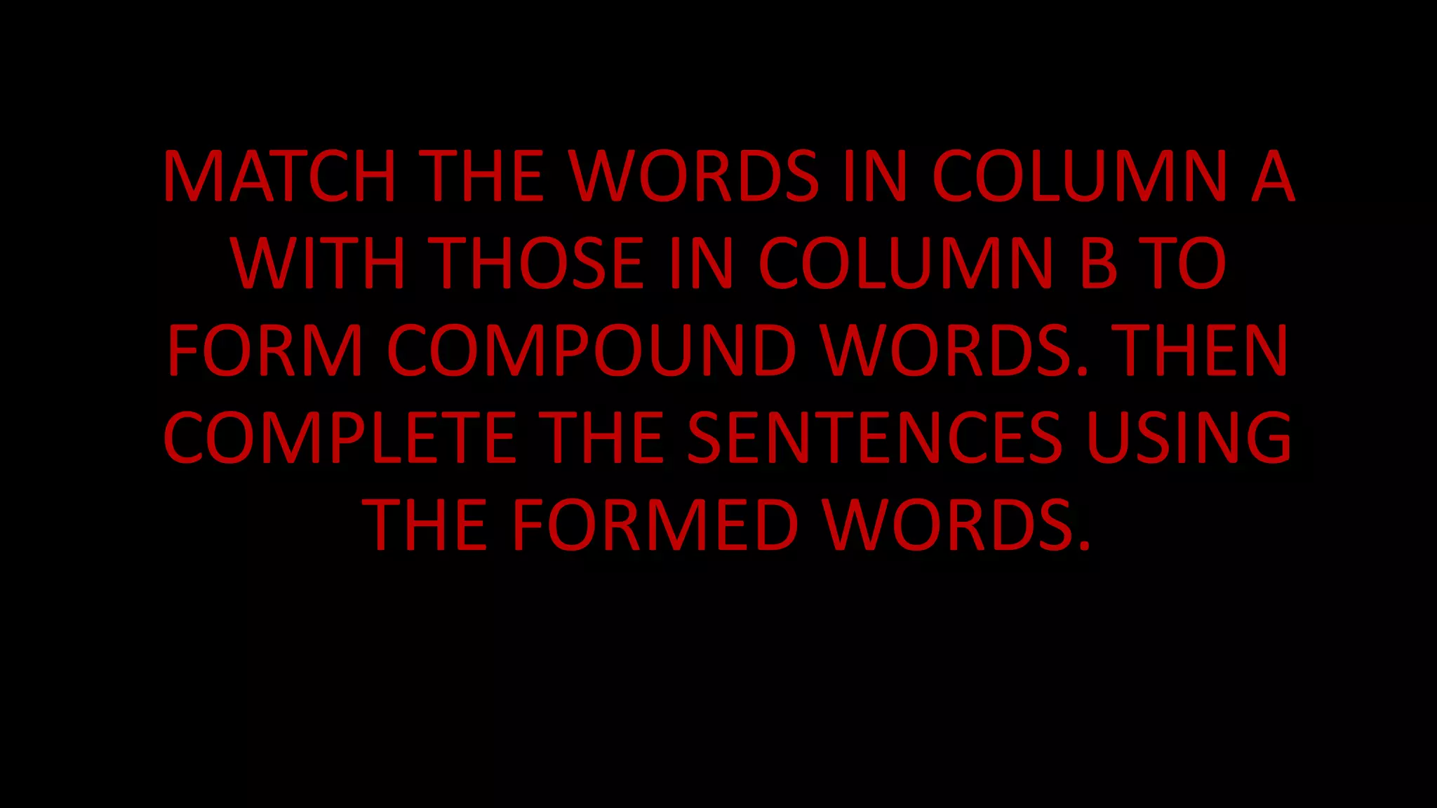 Compound words ppt | PPTX