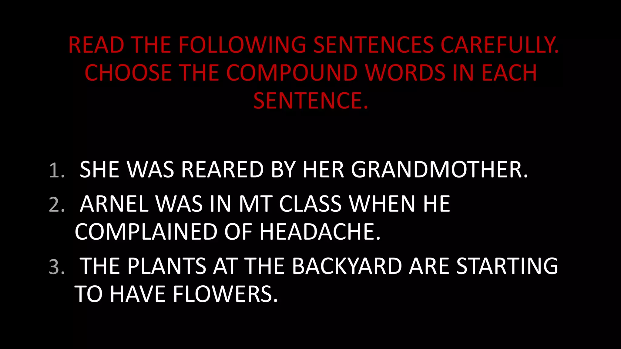 Compound words ppt | PPTX