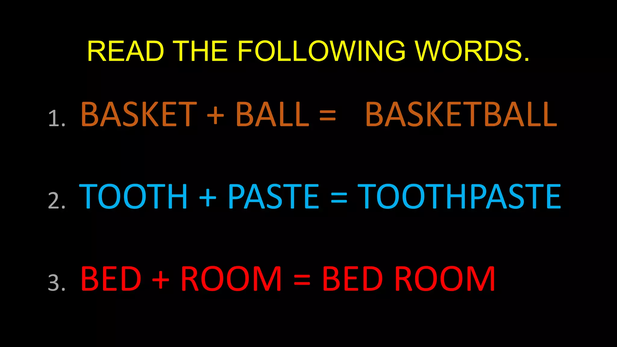 Compound words ppt | PPTX