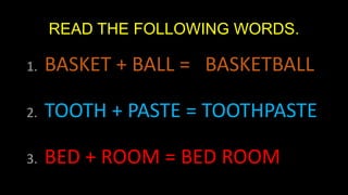 Compound words ppt | PPTX