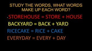 Compound words ppt | PPTX