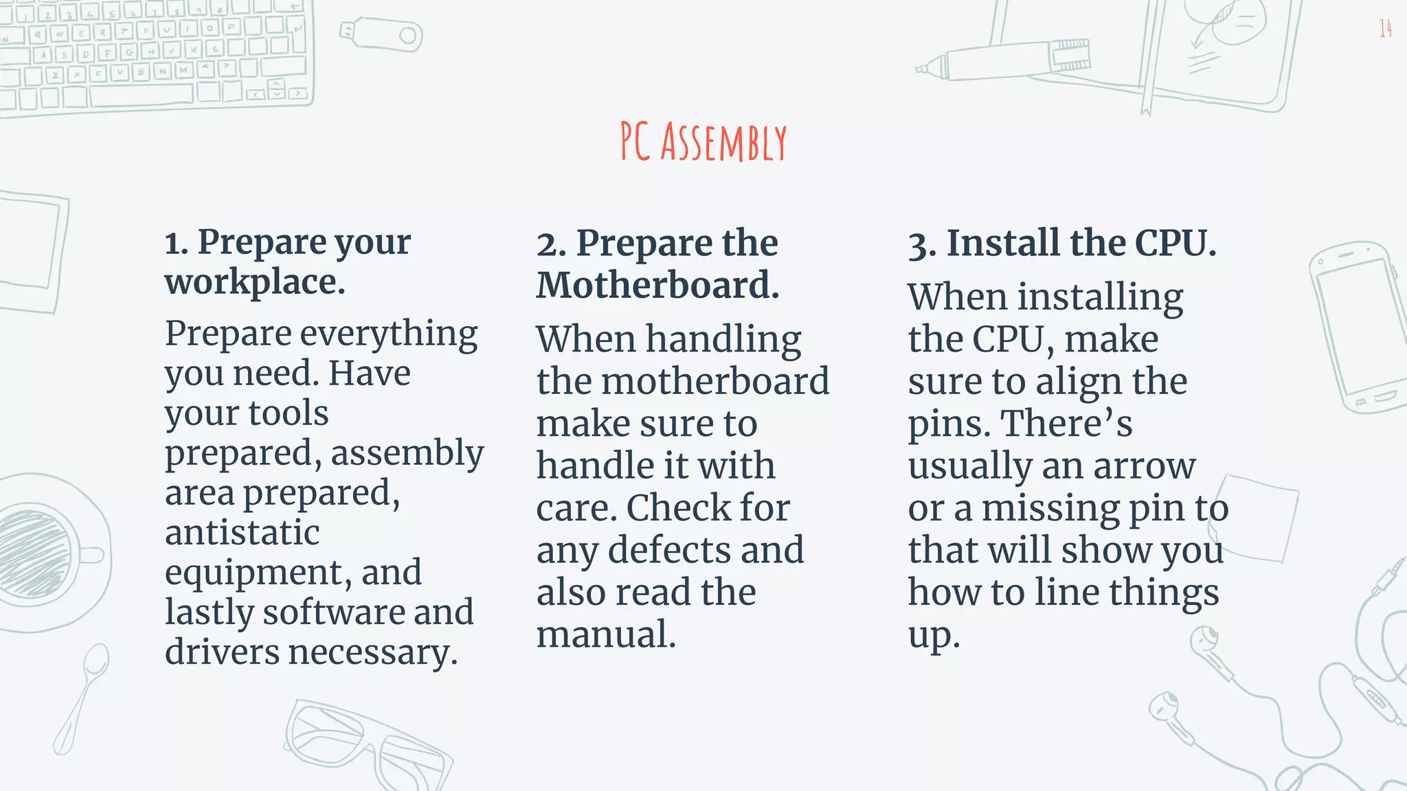 PC Assembly, PC Disassembly, and Connecting PC Peripherals | PPTX ...